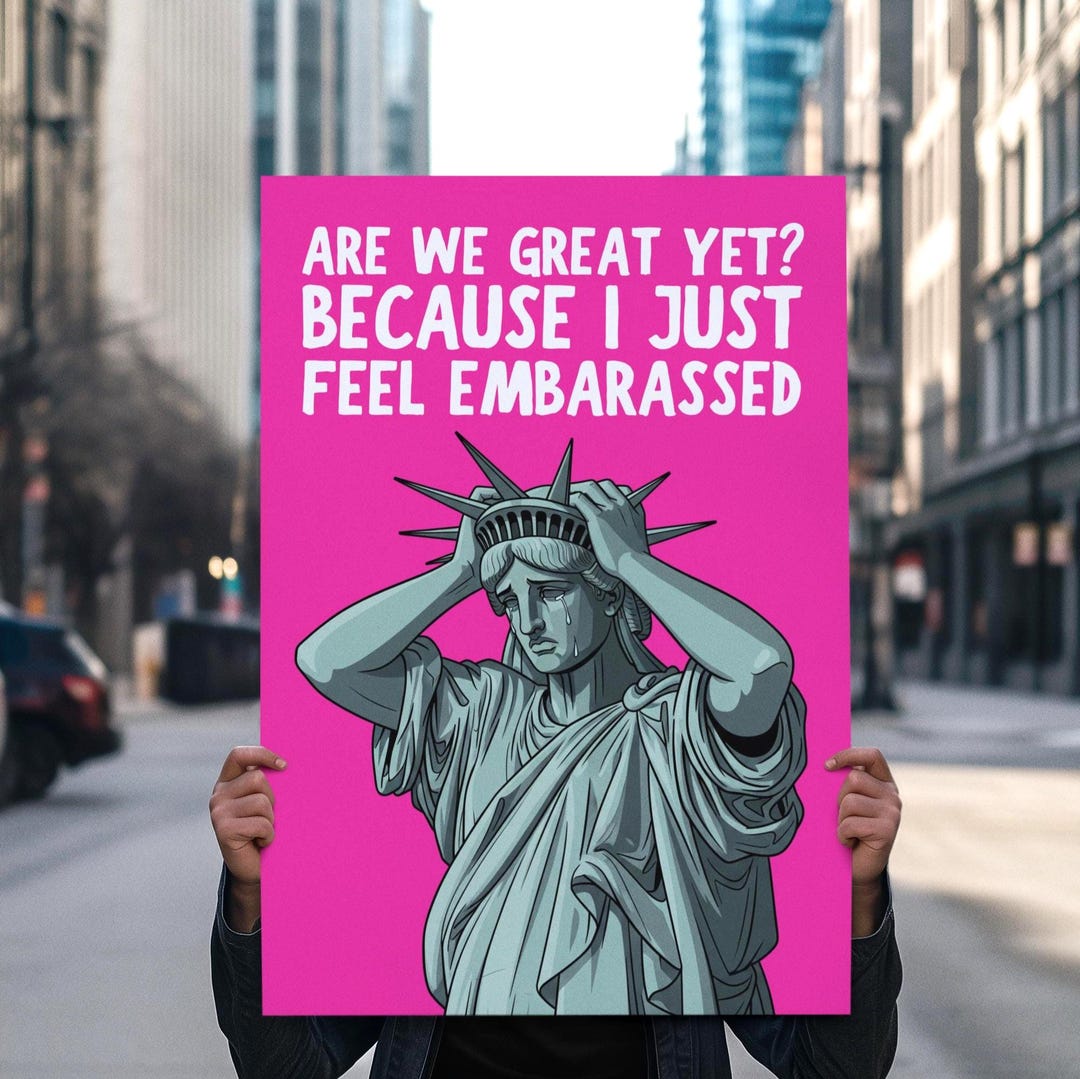 Anti Trump Protest Sign: Embarrassed Yet? Printable Rally Poster ...