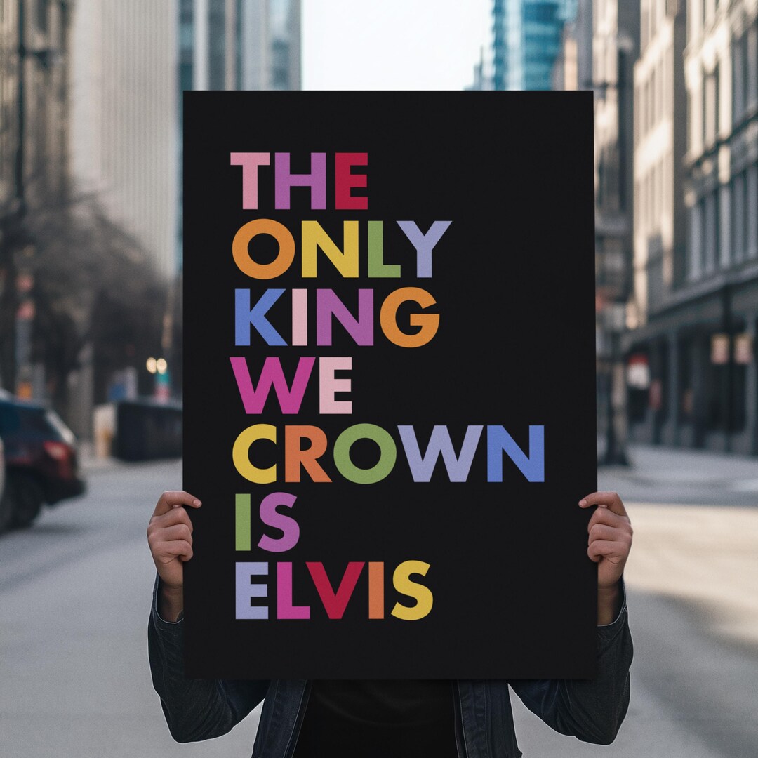 Buy No Kings Protest Sign for No Kings Rally Elvis, Anti Trump Protest ...