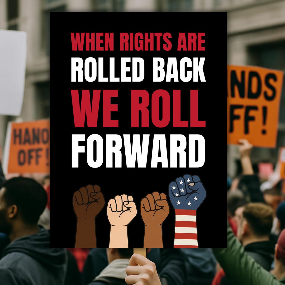 Protest Sign for No Kings Rally June, Anti Trump Sign, Pro Democracy ...