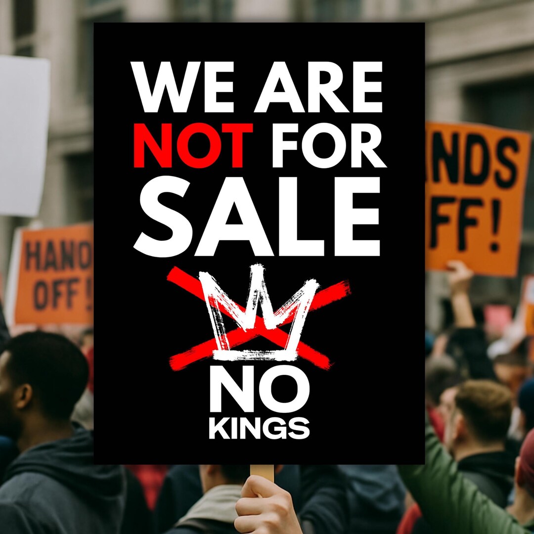 No Kings Rally Protest Sign, Anti Trump Yard Signs, Pro Democracy ...