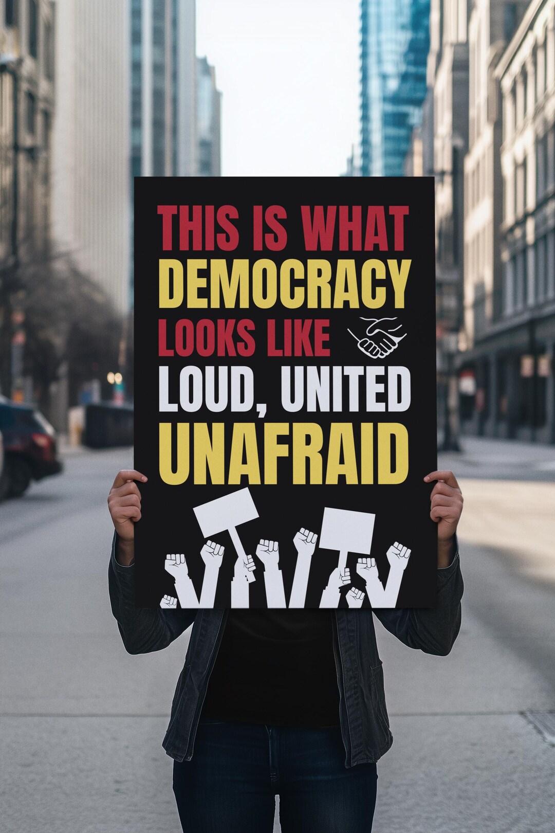 Pro Democracy Protest Sign: Refuse Fascism, Fight Oligarchy (digital ...
