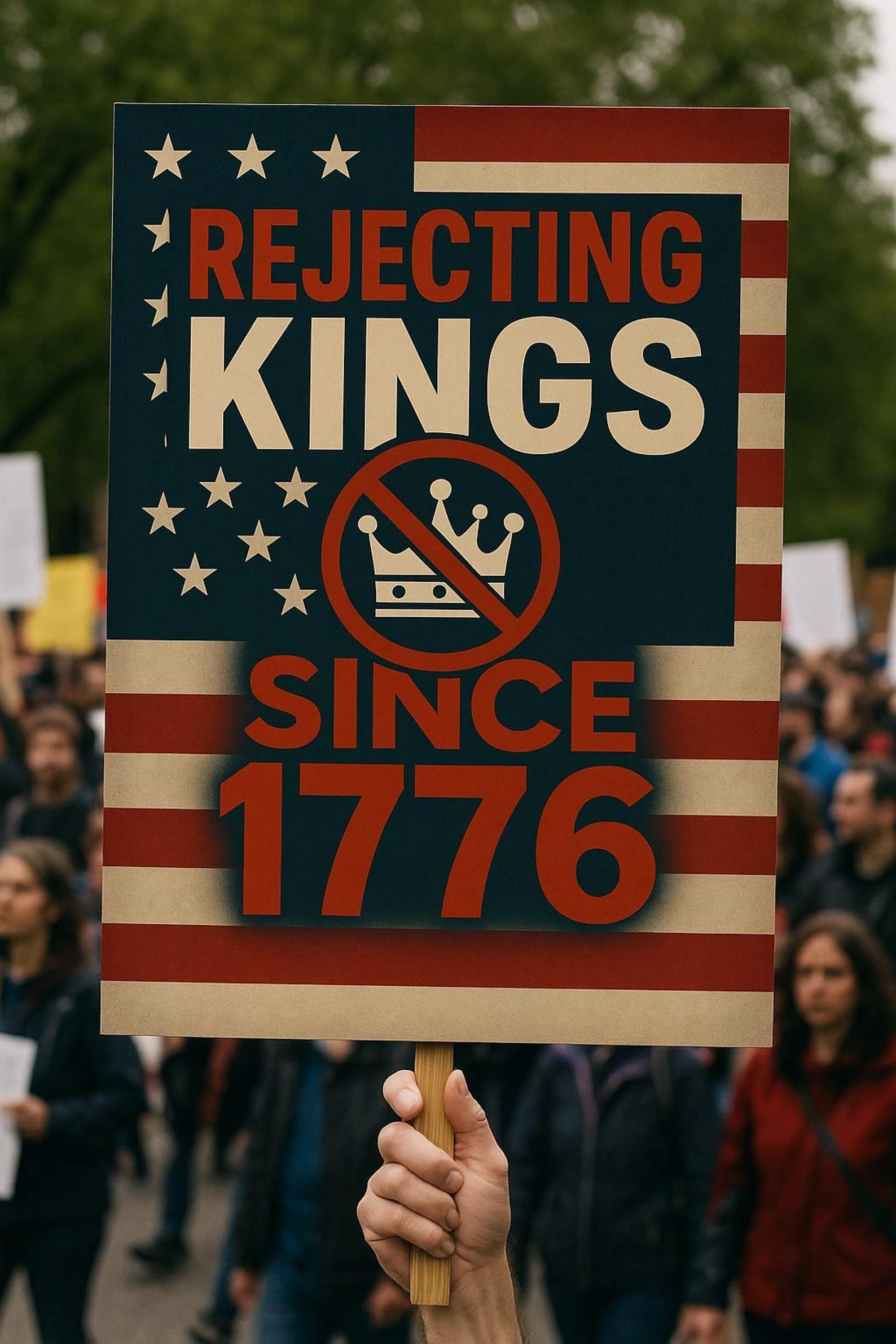 Rejecting Kings Since 1776 – Funny Political Protest Poster – Patriotic ...