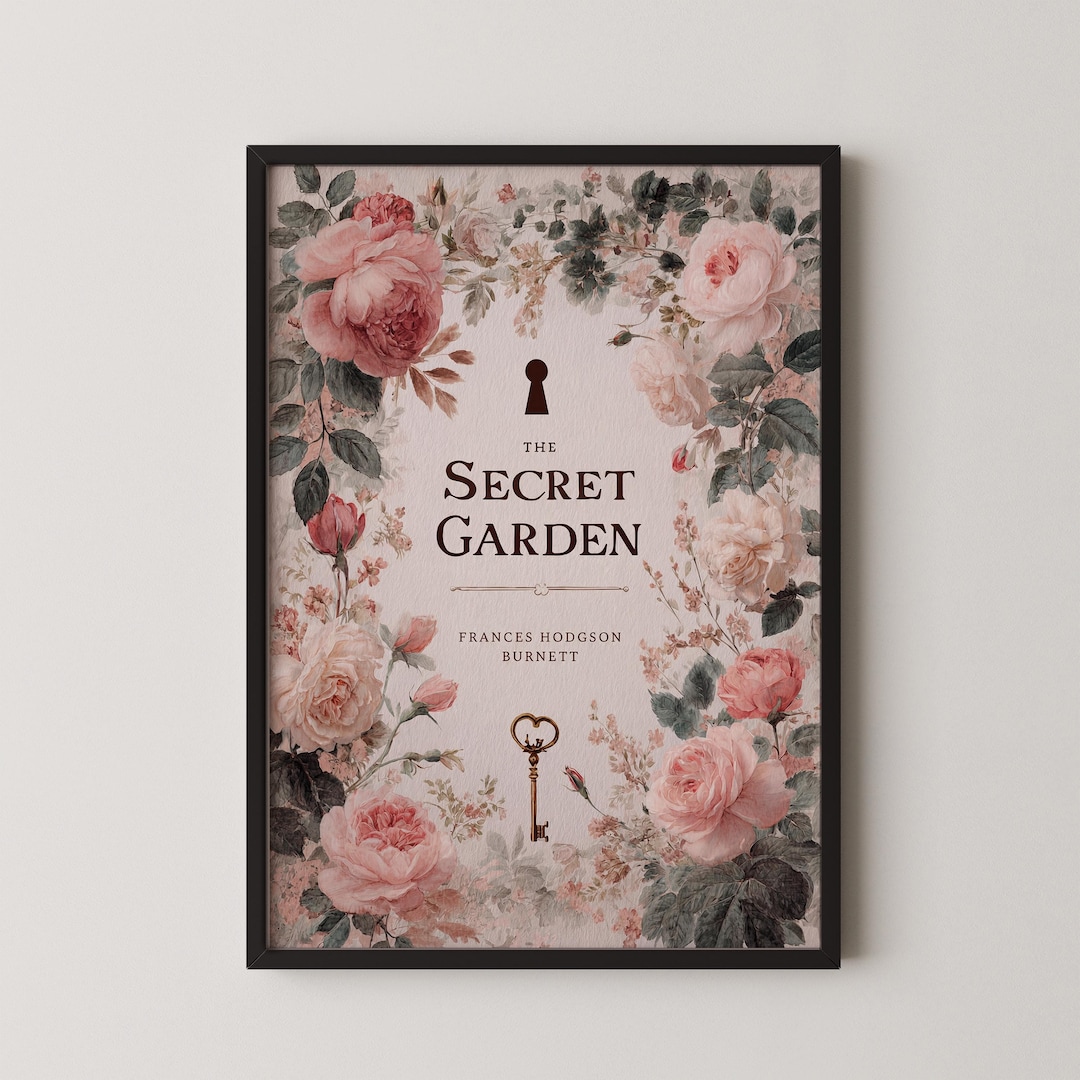 The Secret Garden Poster Frances Hodgson Burnett Literary Gift Vintage ...