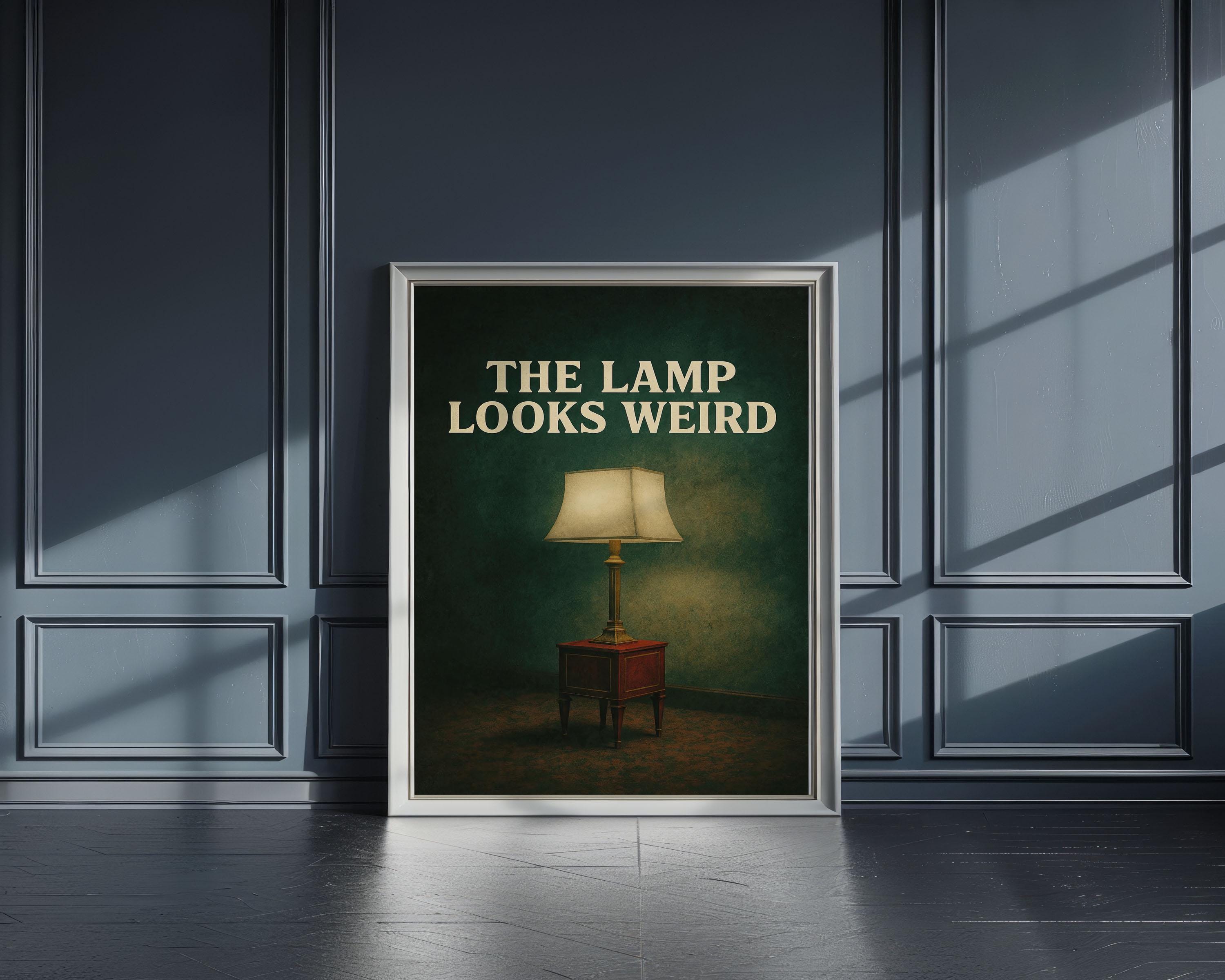 The Lamp Looks Weird – Surreal Vaporwave Digital Poster | Liminal Space ...