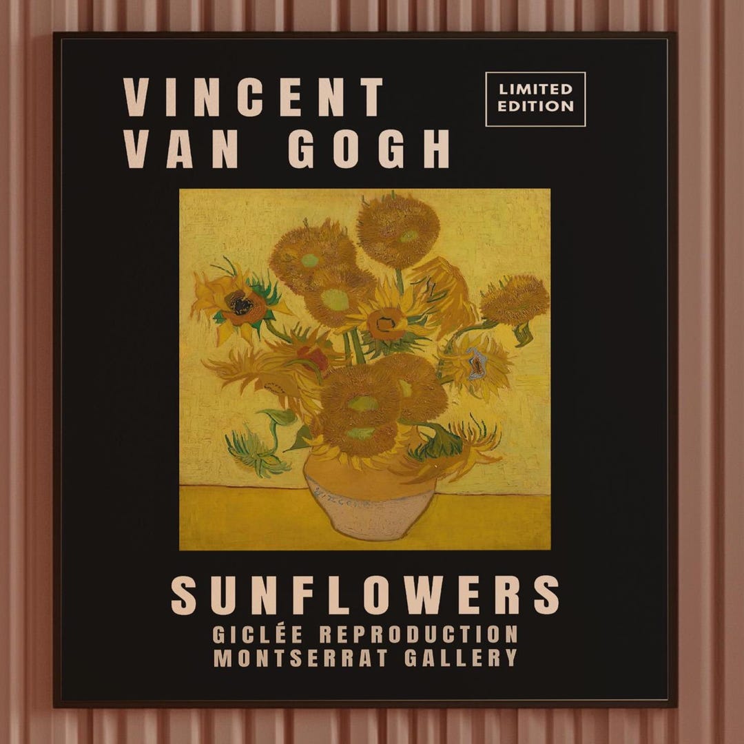 Van Gogh Sunflowers Poster – Bold Trendy Wall Art Download | Limited ...