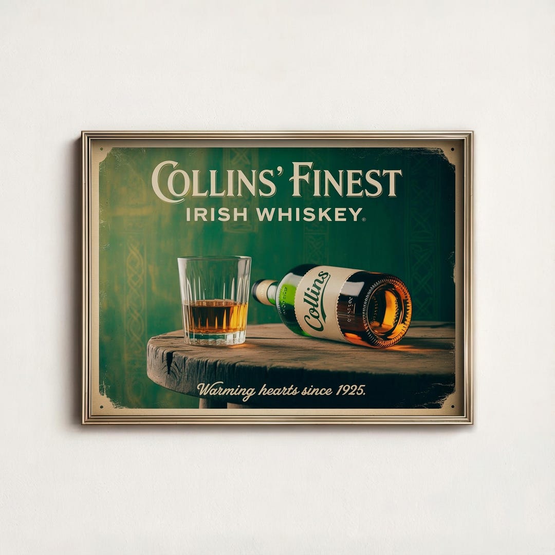 Custom Irish Whiskey Sign Personalized Pub Name Art St Patricks Day ...