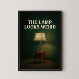 The Lamp Looks Weird – Surreal Vaporwave Digital Poster | Liminal Space ...