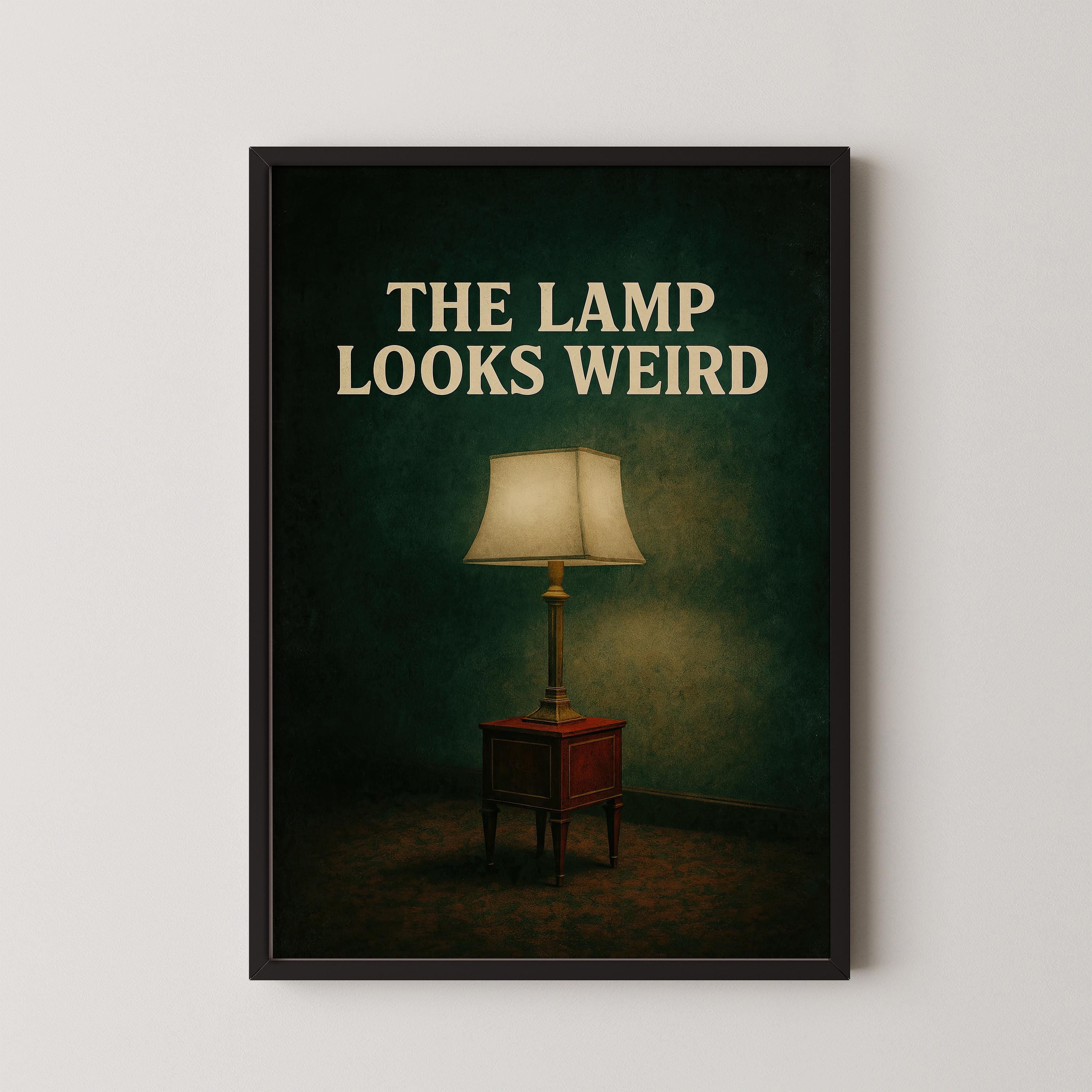 The Lamp Looks Weird – Surreal Vaporwave Digital Poster | Liminal Space ...