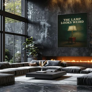The Lamp Looks Weird – Surreal Vaporwave Digital Poster | Liminal Space ...