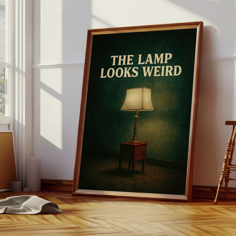The Lamp Looks Weird – Surreal Vaporwave Digital Poster | Liminal Space ...