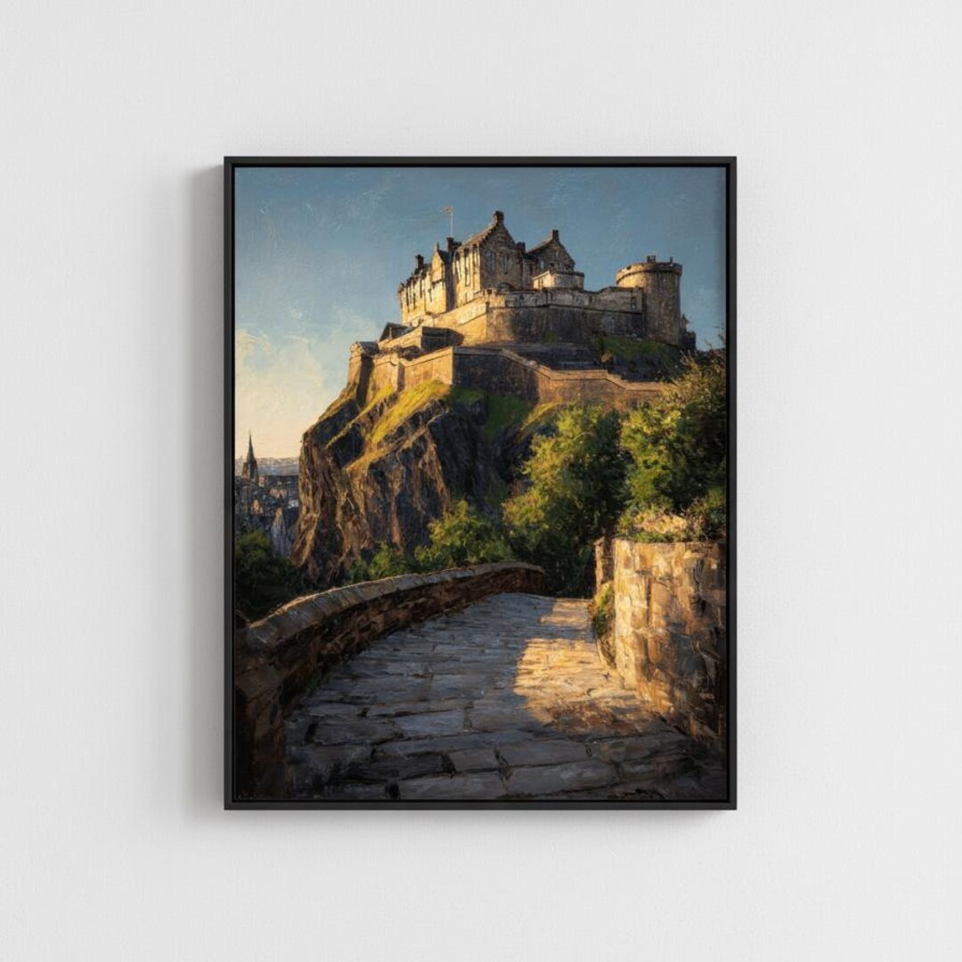 Edinburgh Castle Digital Print, Historic Scotland Travel Poster - Etsy