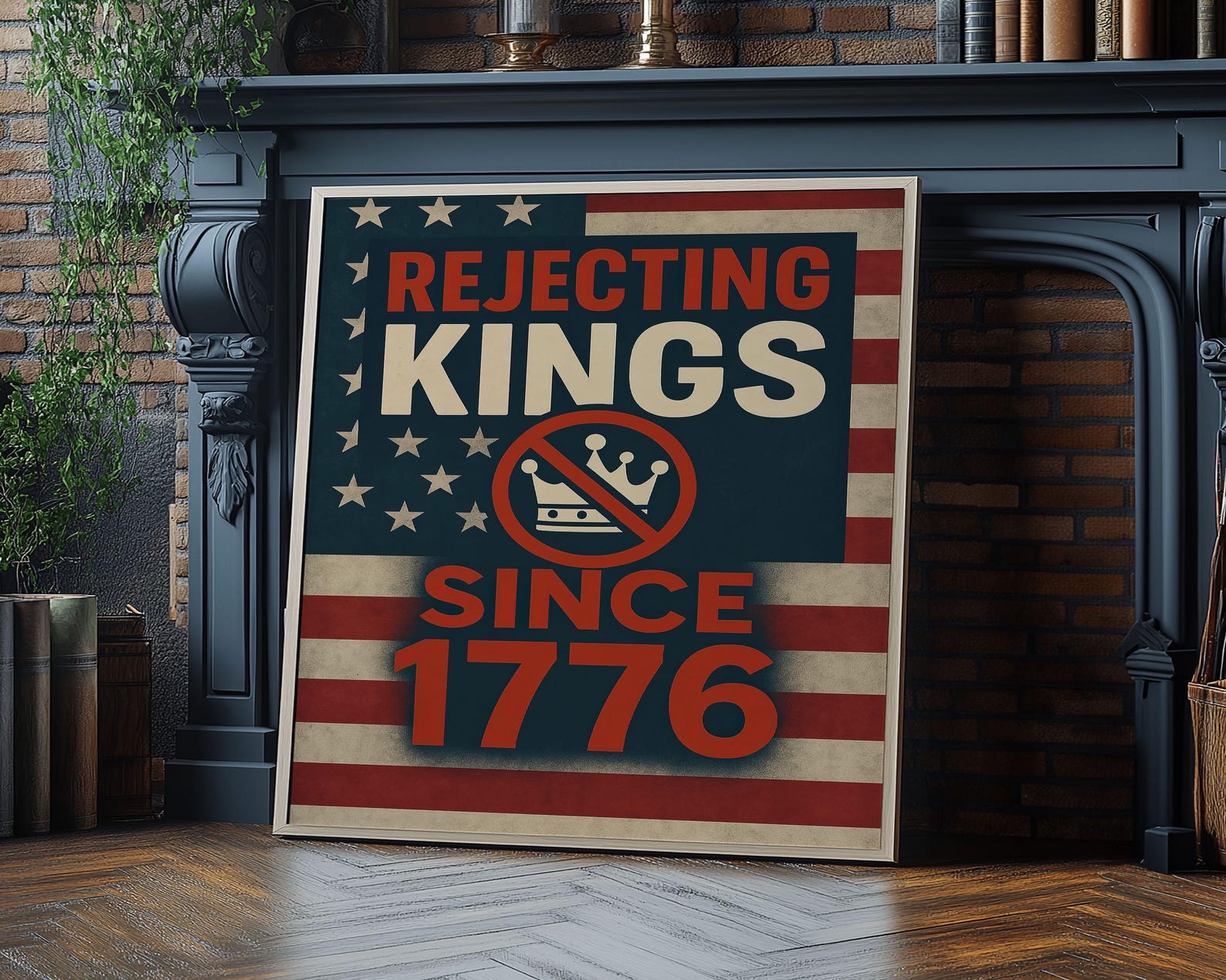 Rejecting Kings Since 1776 – Funny Political Protest Poster – Patriotic ...