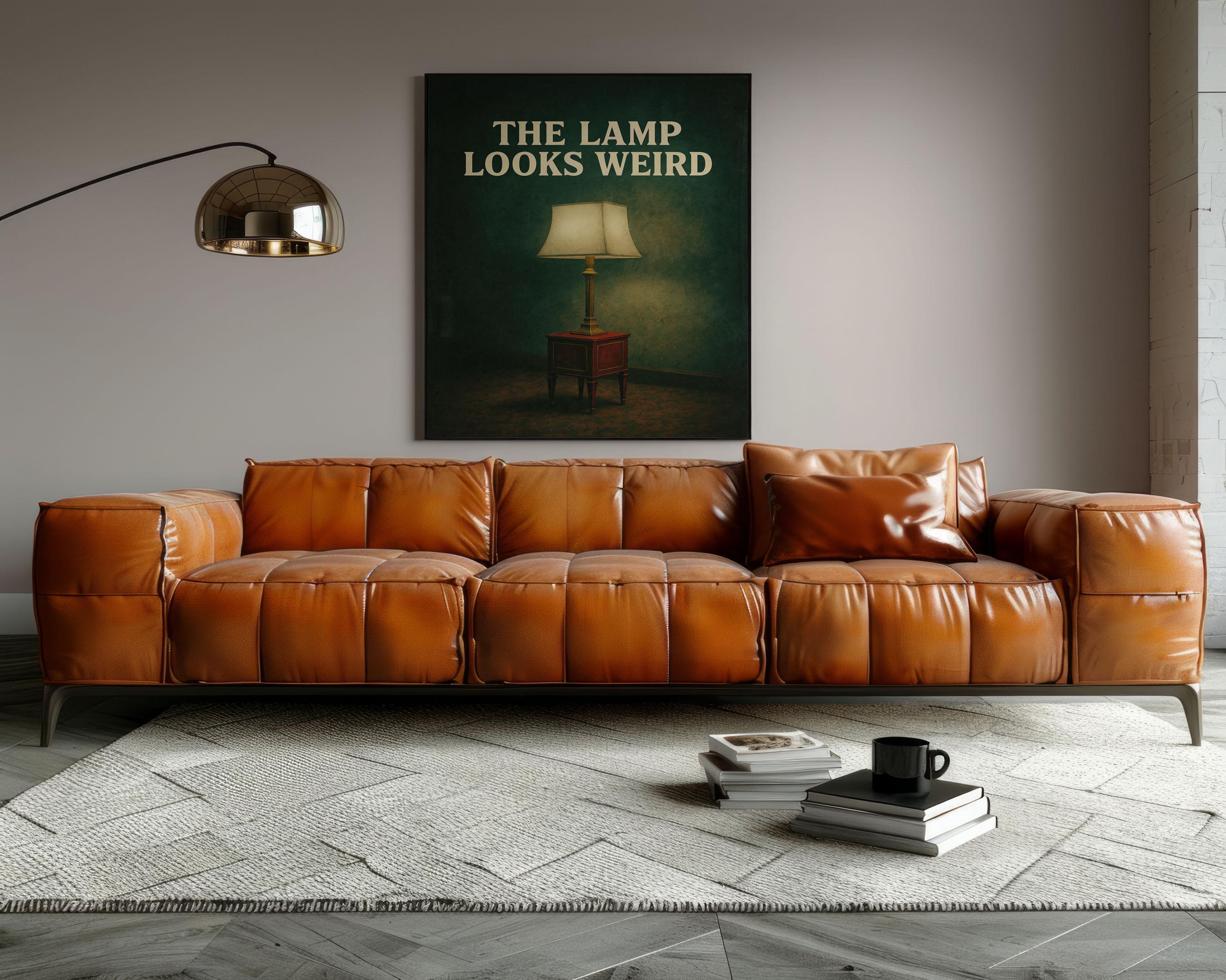 The Lamp Looks Weird – Surreal Vaporwave Digital Poster | Liminal Space ...