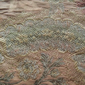 Antique Brocade Tapestry Table Mat Centerpiece Brocade 1800s Spice Moss ...