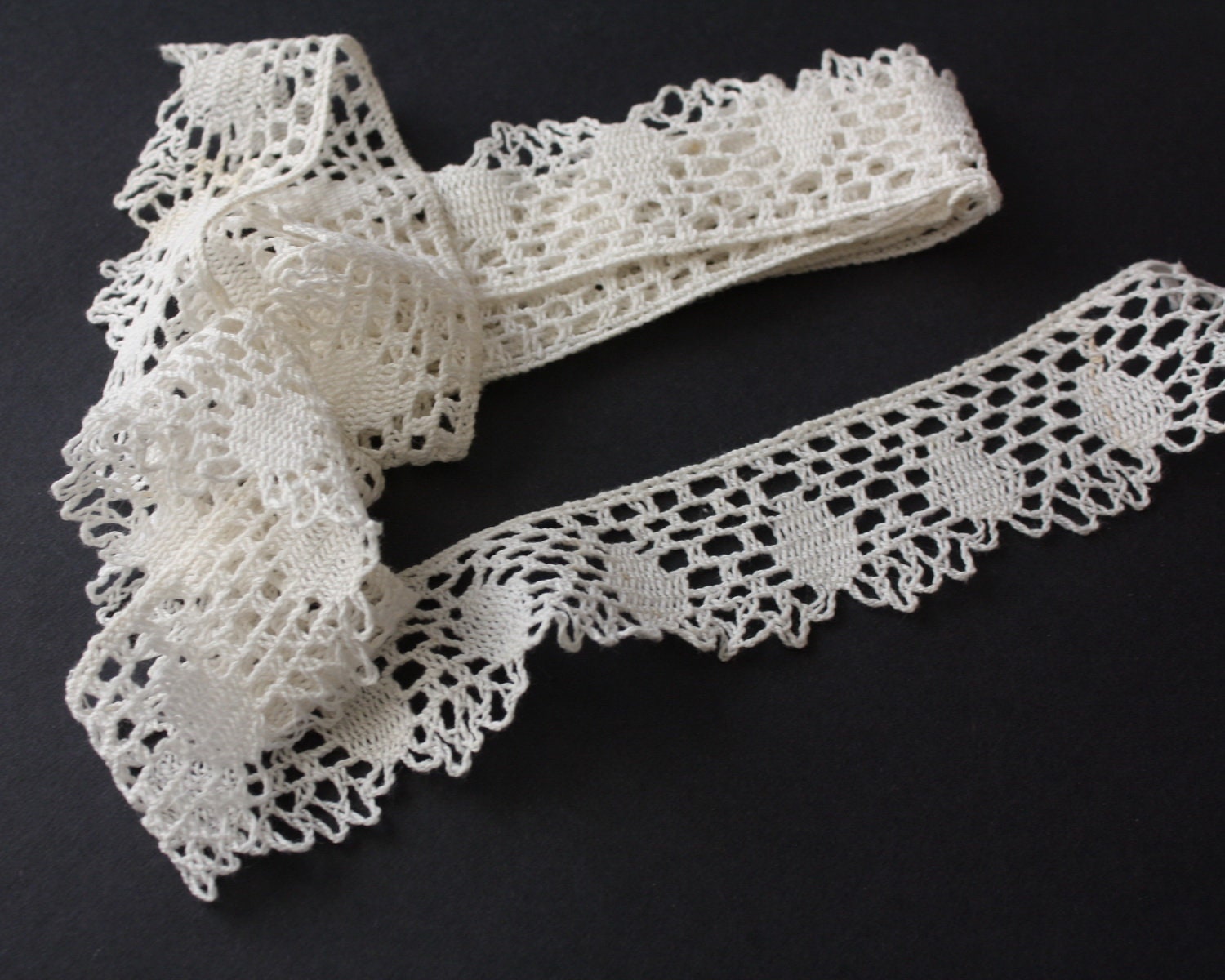 Handmade Cotton Vintage Cluny Lace Scalloped 2 Wide X - Etsy