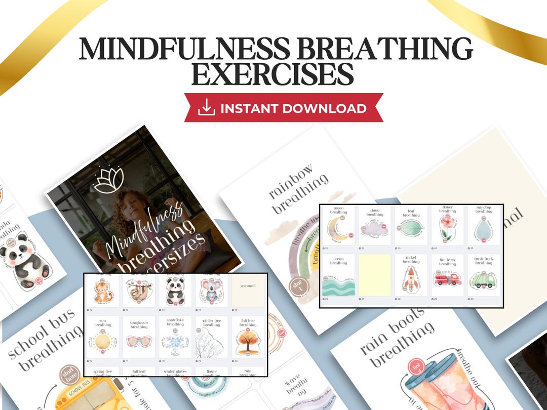 Mindful Breathing Cards for Kids: Printable Calm Down Exercises - Etsy UK