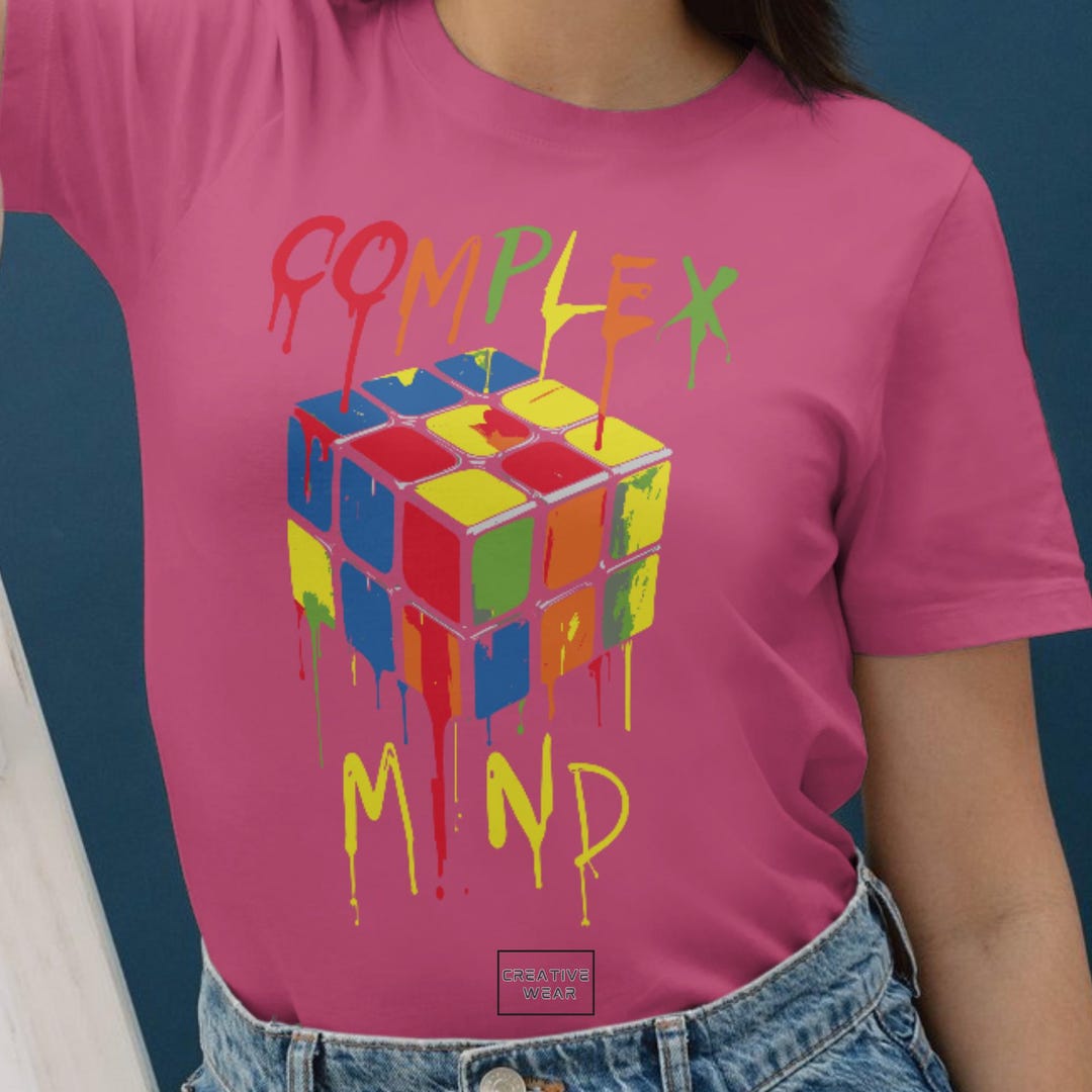 Complex Mind Dripping Rubik’s Cube T-shirt – Colorful Artistic Puzzle ...