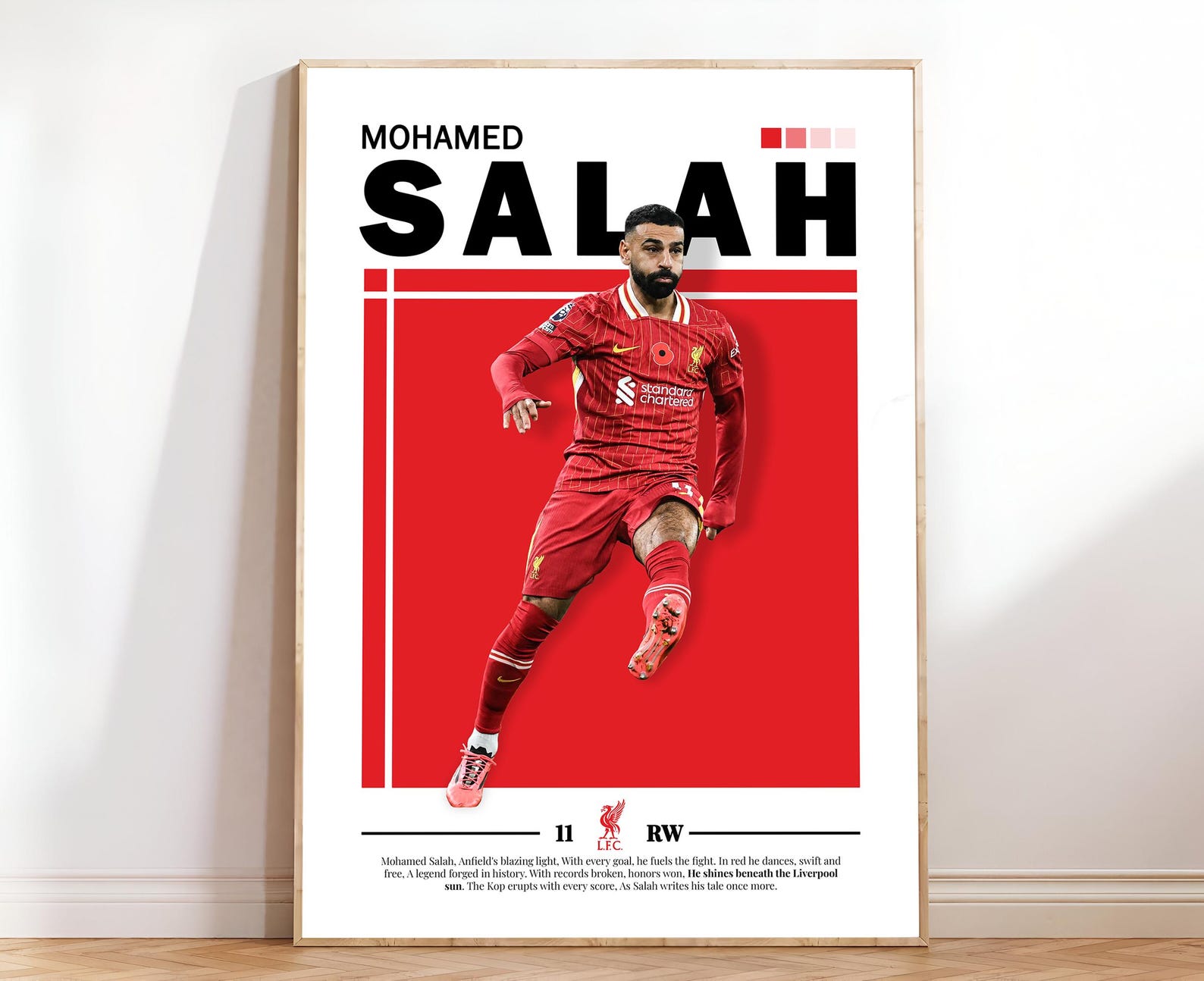 Mohamed Salah Liverpool Poster, Poster A3, Liverpool Gifts Poster ...