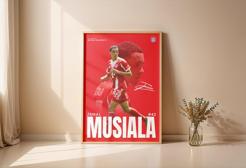 Kane, Muller, Musiala Bayern Munich Poster, Bayern Munchen Poster, Set ...