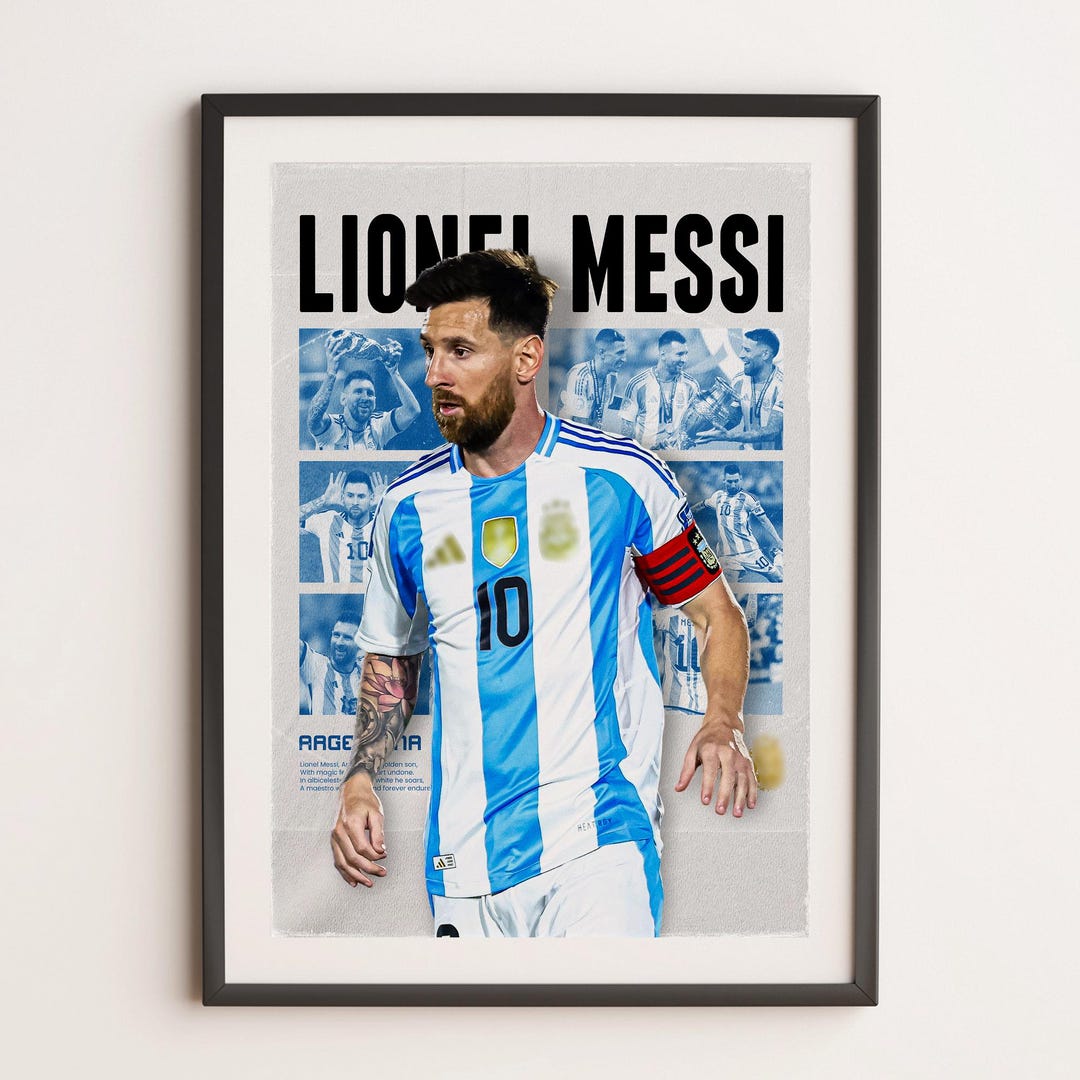 Messi Poster Argentina, Messi Wall Art Printable A3 Sport Wall Art ...