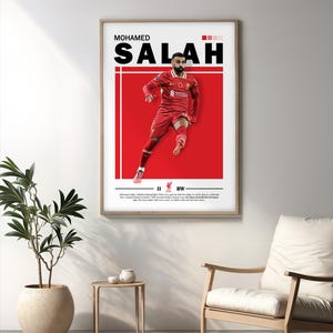 Mohamed Salah Liverpool Poster, Poster A3, Liverpool Gifts Poster ...