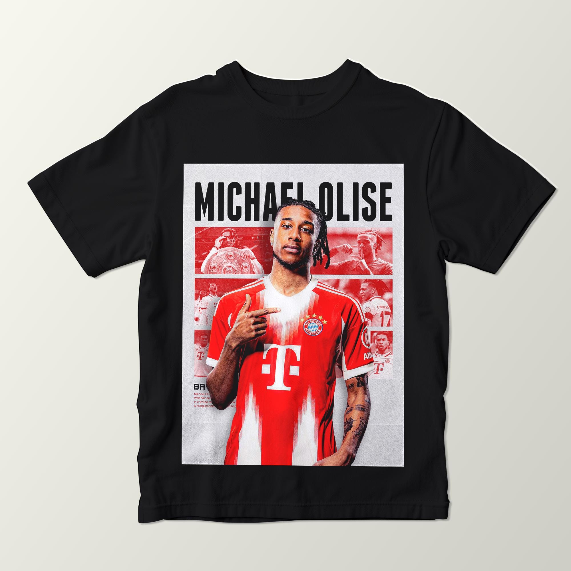 Olise Bayern Munich Poster, Printable A3 Sport Wall Art, Gift for Boy ...