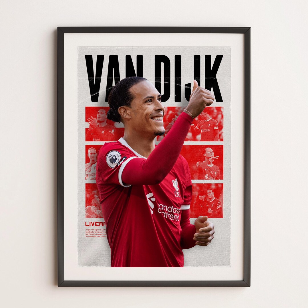 Virgil Van Dijk Liverpool, Printable A3 Sport Wall Art, Gift for Boy ...