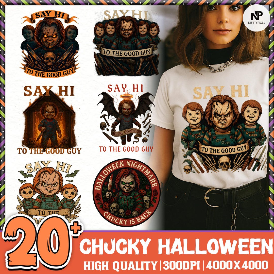 Chucky Killer Png Bundle, 20 PNG Welcome to Halloween, the Good Guy Png ...