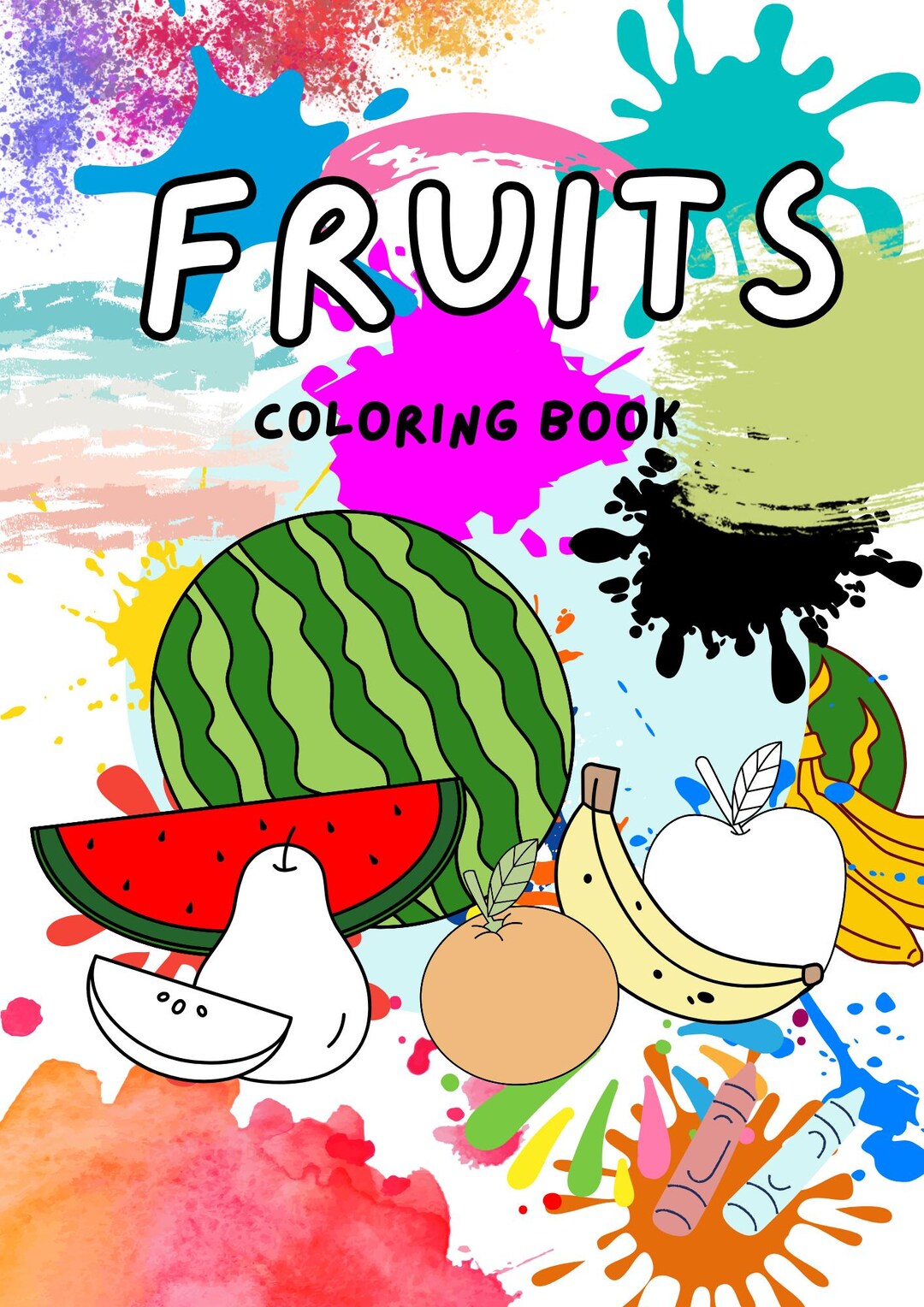 Fruit Coloring Book for Children. - Etsy