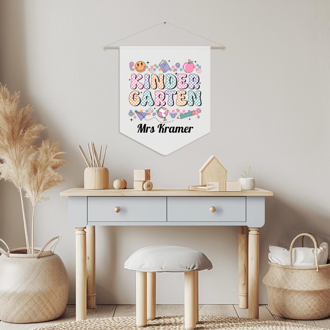 Personalized Kindergarten Pennant Banner, Classroom Decor - Etsy