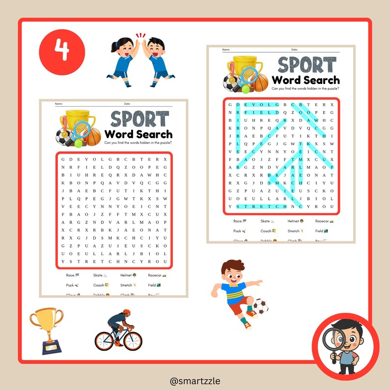 Sports Word Search Puzzle for Kids | Printable Vocabulary Game | Ages 6 ...