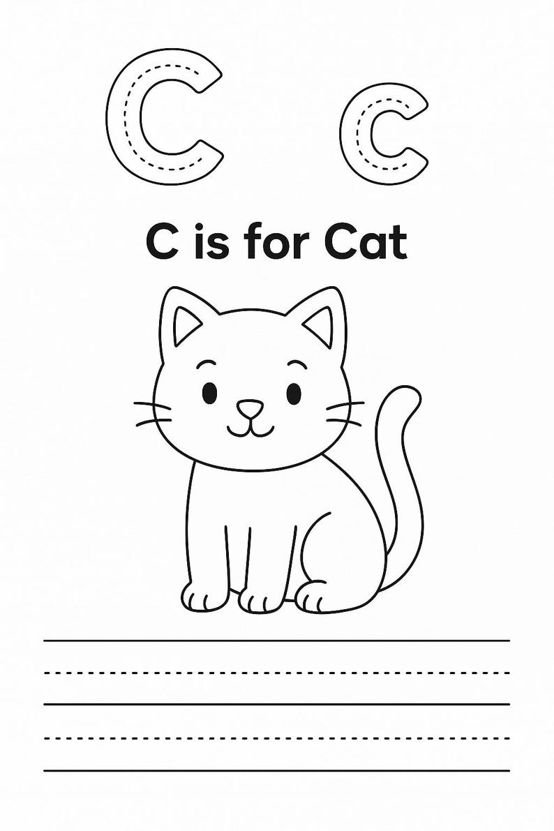Cute &fun Leaning Printables for Little Kids| ABC ,tracing ,coloring ...