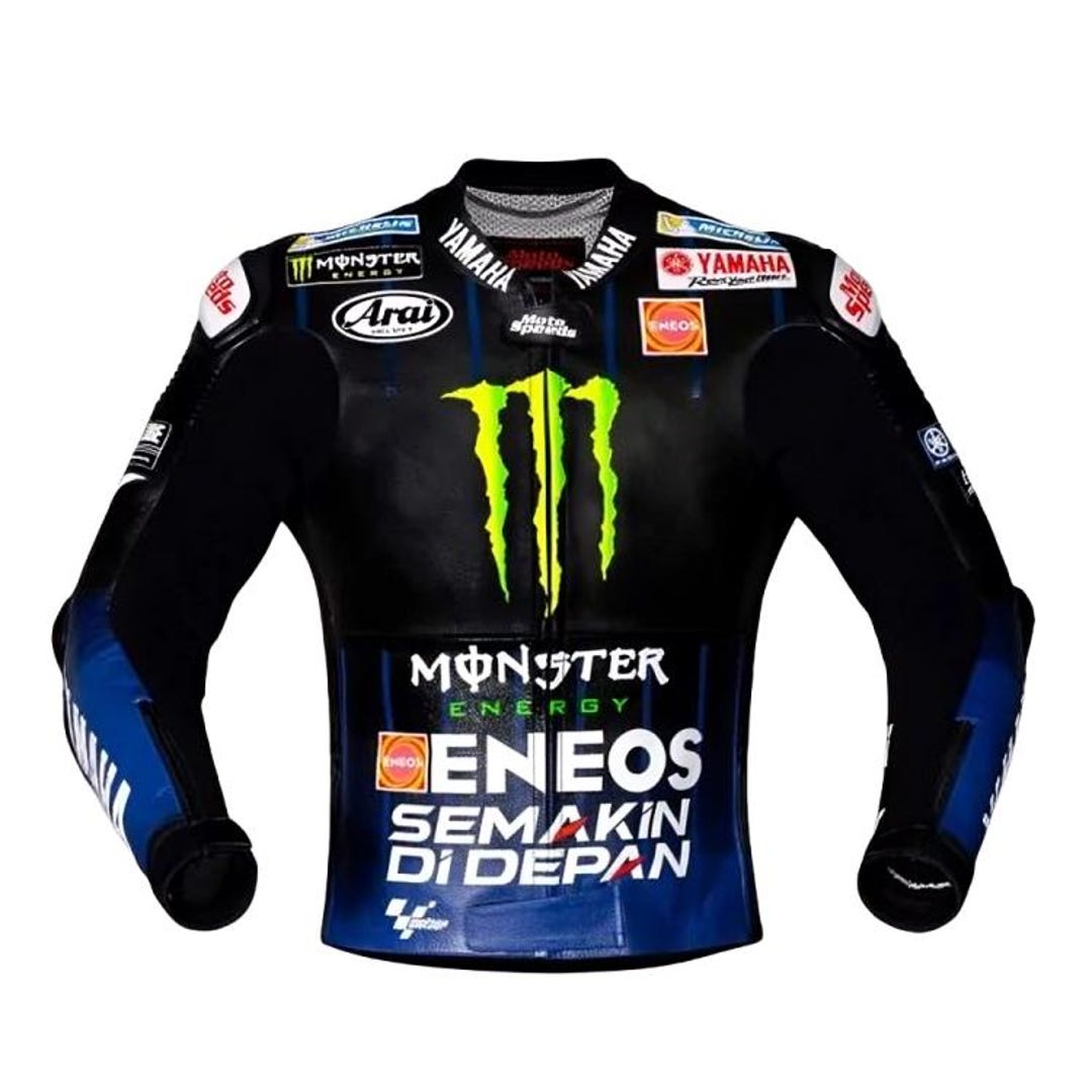 Handmade Yamaha Racing Leather Jacket | Motogp Style Motorcycle ...