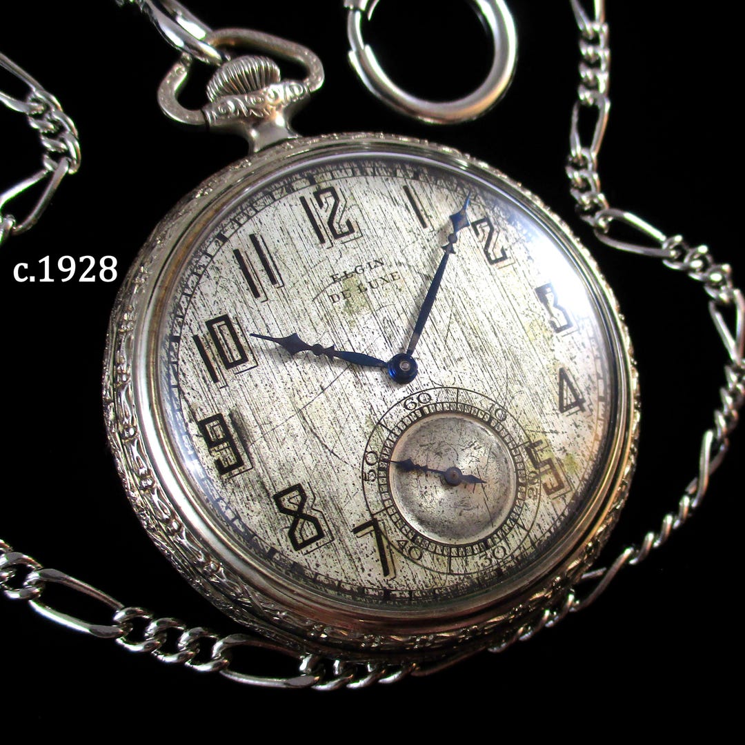 C.1928 Elgin 'de Luxe' - A White Gold Plated Classic! - Etsy Canada