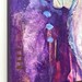 Number 4 Collage, Purple Abstract Mixed Media Art - Etsy