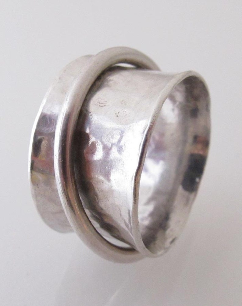 Forged Sterling Silver Spinning Ring Made to Order - Etsy