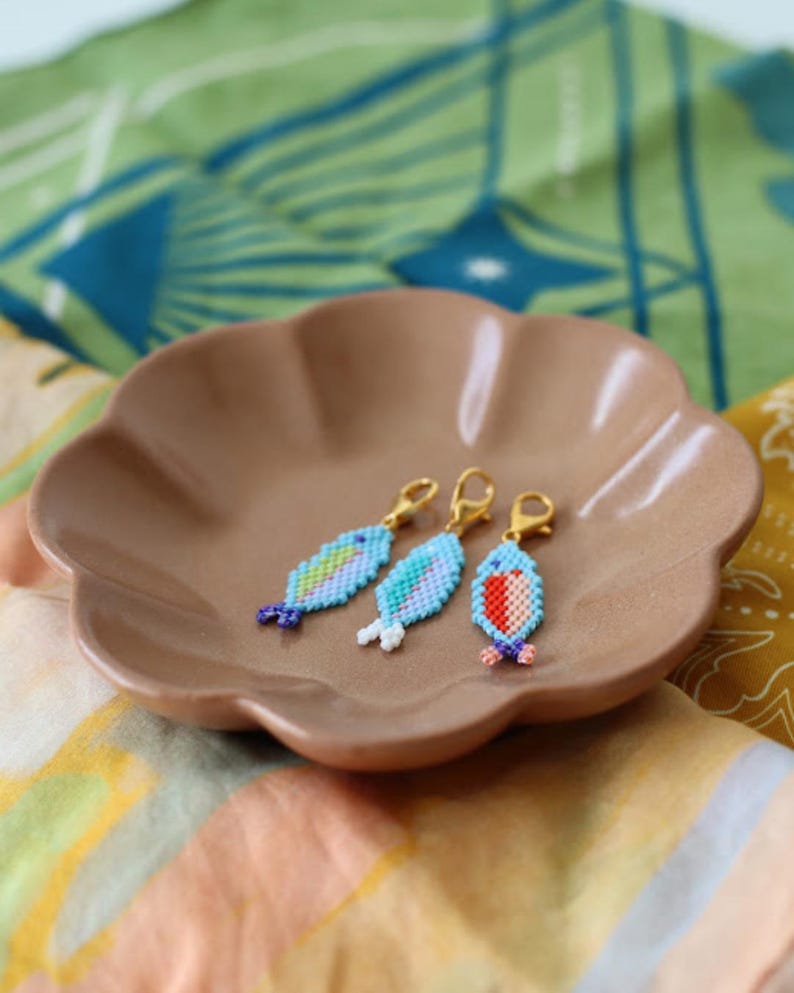 Beaded Fish Charm for Keychains Necklaces Bracelets - Etsy