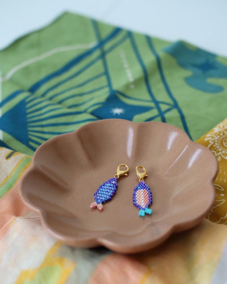 Beaded Fish Charm for Keychains Necklaces Bracelets - Etsy