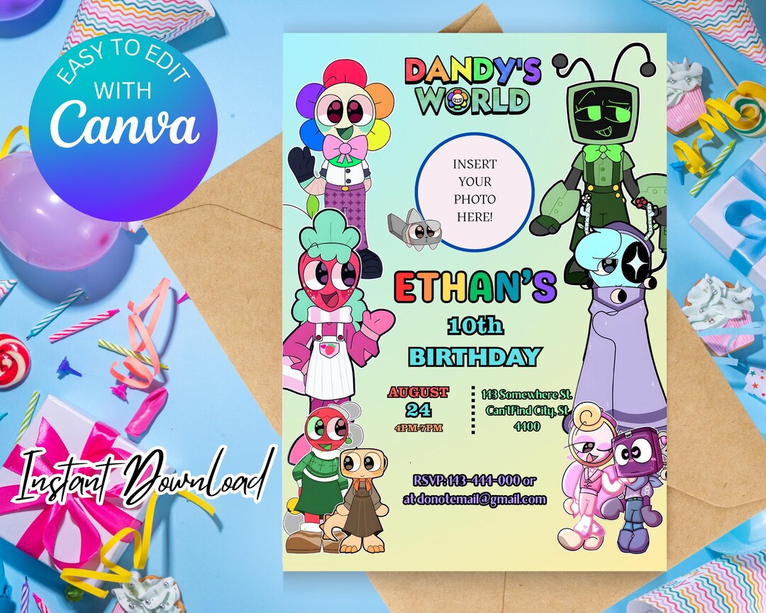 Dandys World Birthday Invitation | Printable Birthday Card for Kids ...
