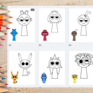 40 SPRUNKI Pyramixed NEW OC Printable Coloring Pages A4 Coloring Book ...