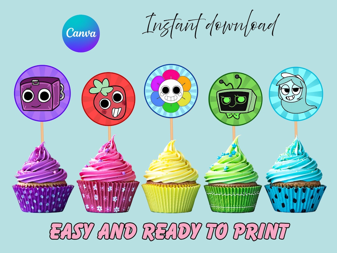 Dandys World Cupcake Toppers , Printable Dandys World Birthday Cupcake ...