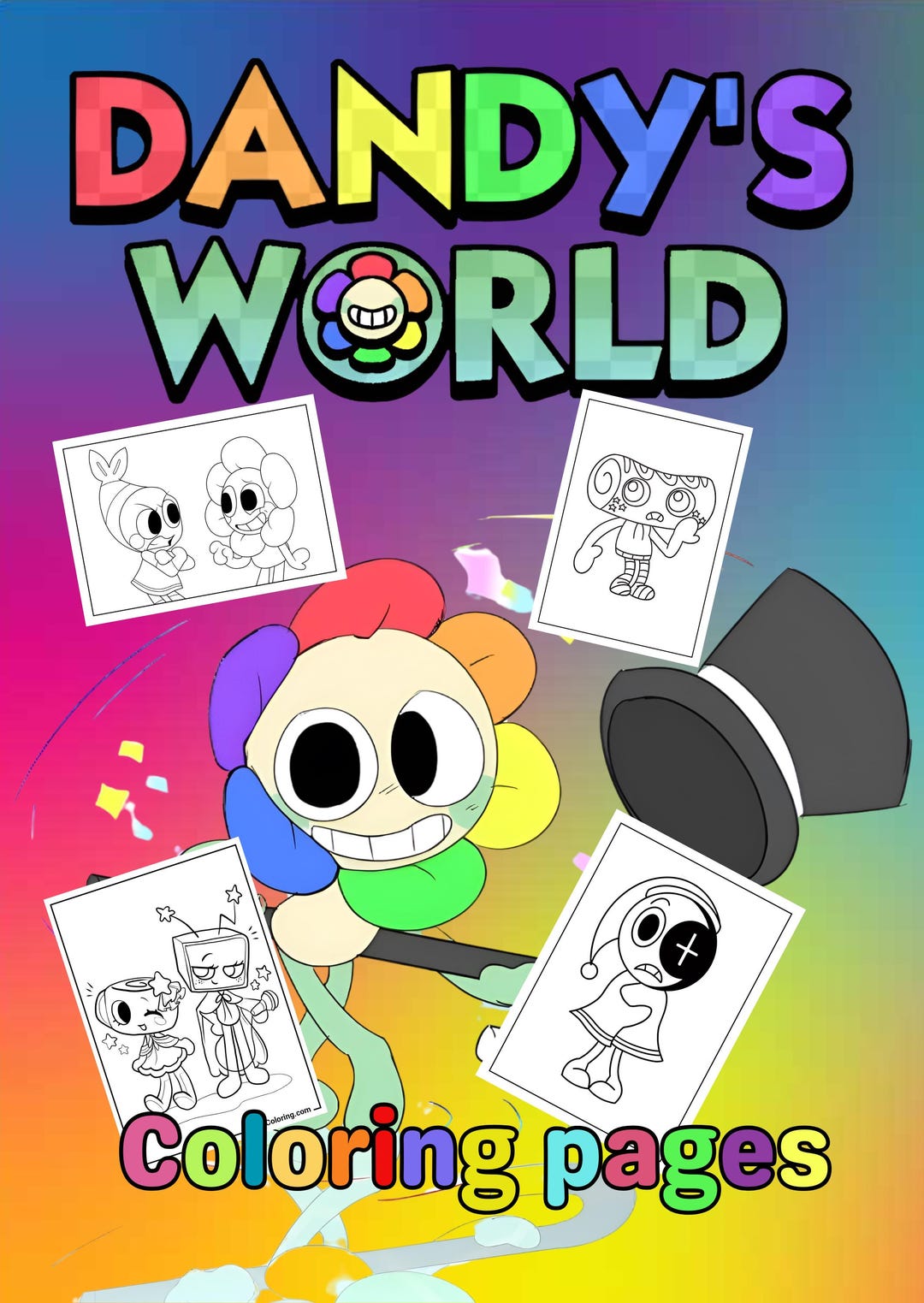 41 Dandys World Characters Printable Coloring Pages A4 Coloring Book ...