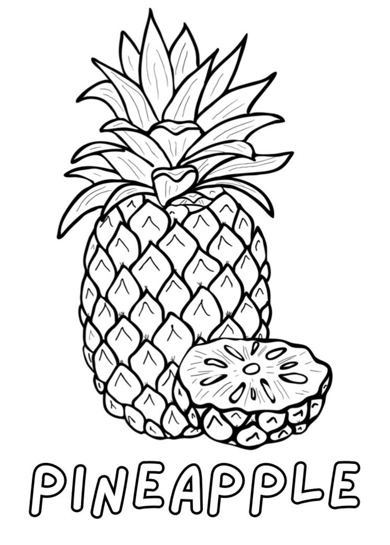 Fruit Fun Coloring Pages for Kids – 16 Printable Activity Sheets ...