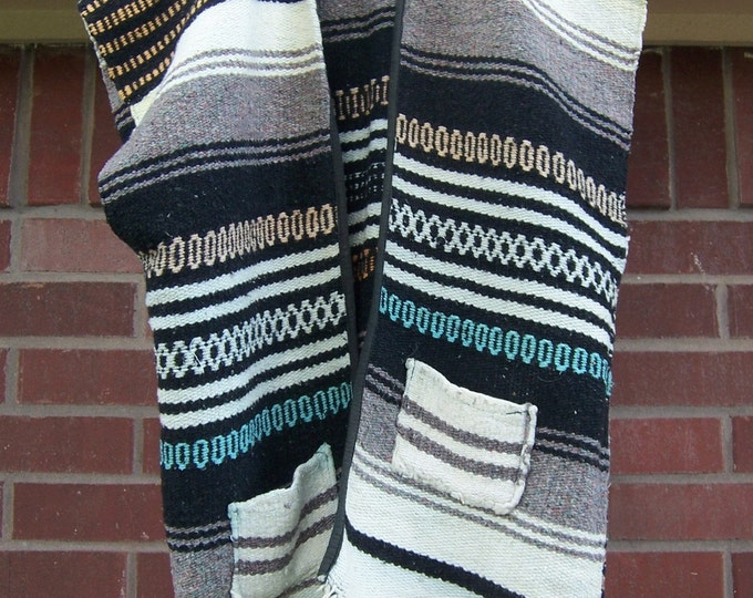 Mexican Baja Ethnic Poncho Vest HIPPIE Surf - Etsy