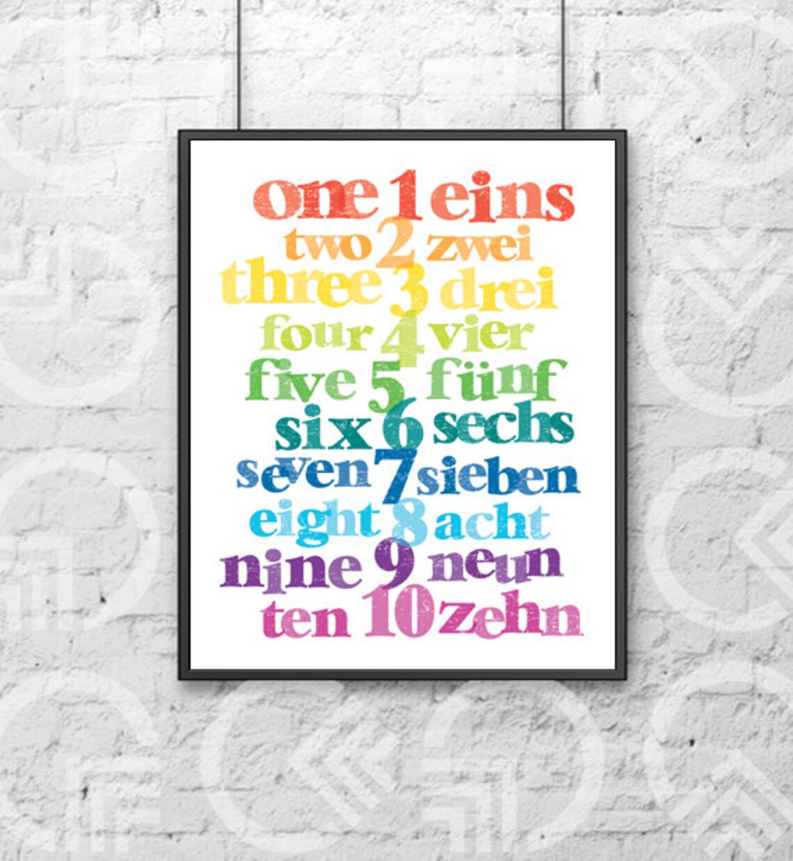 Instant Download - Printable - 8"x10" Art Print - German and English ...