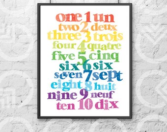 French English Alphabet Giclee Poster 26 Illustrations - Etsy Ireland