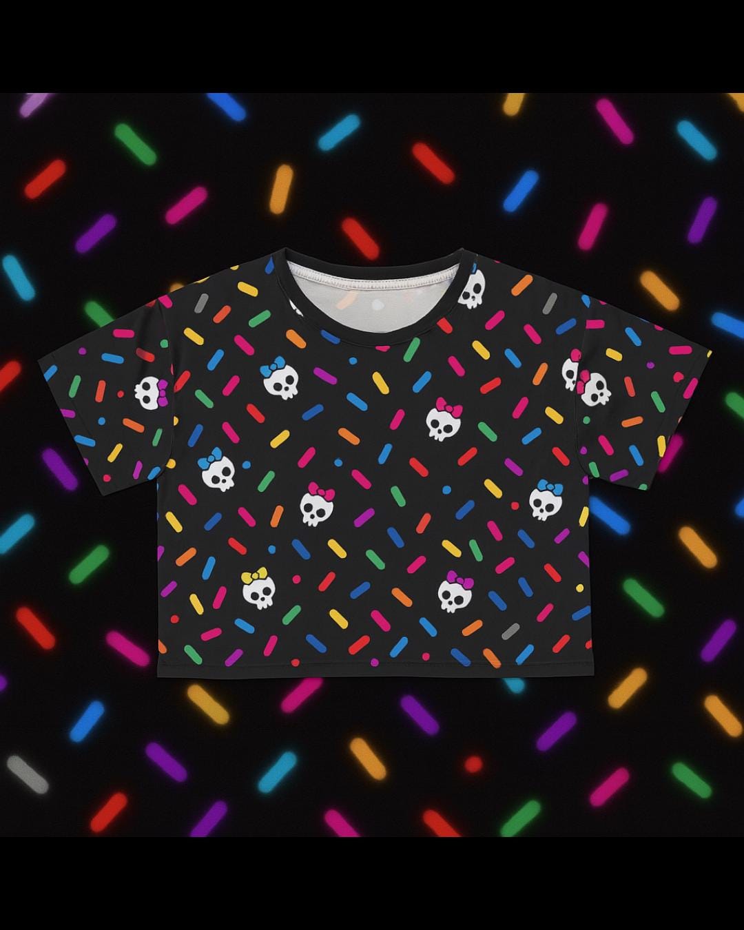 Skull Sprinkle Crop Top | Edgy Goth Kawaii Fashion - Etsy Canada