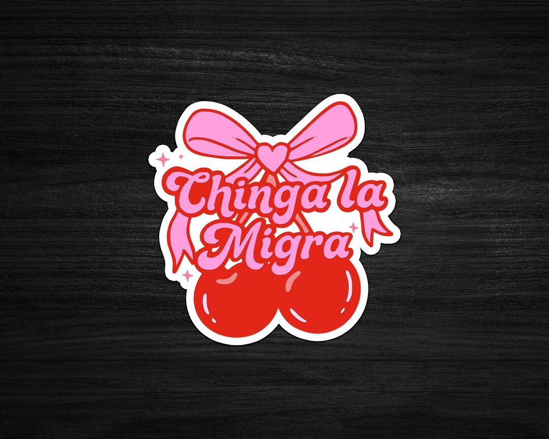 Chinga La Migra Sticker: Cute Political Stickers, Immigrants Rights ...
