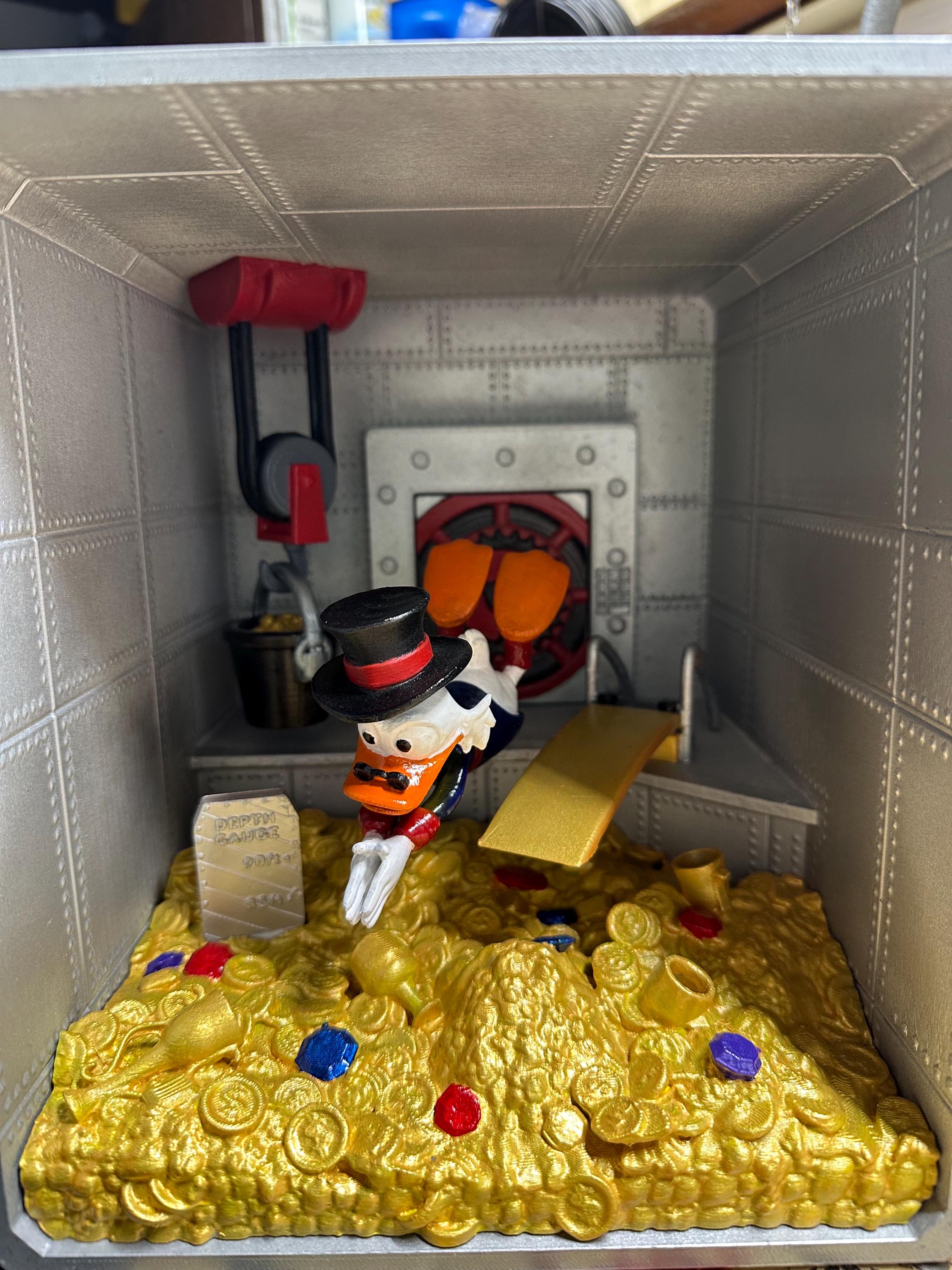 3D Printed Scrooge Mcduck Money Vault Diorama Fan Art Collectible - Etsy