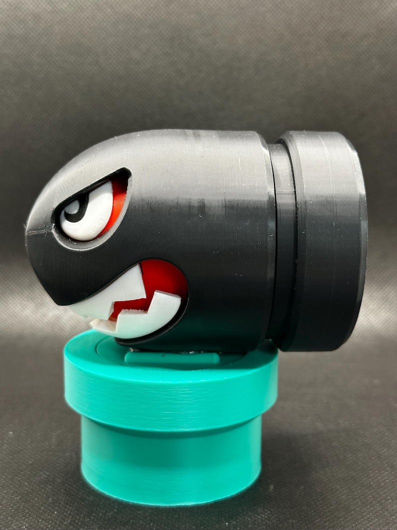 3D Printed Bullet Bill – Mario Game Collectible, Video Game Figurine - Etsy